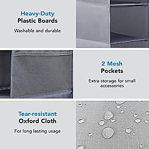 TreeHouse London Hanging Wig Organizer for Closet – Wig Storage for Multiple Wigs, Hair Extensions & Wig Accessory Holder – Space Saving Hanger Rack - with 2 Drawers (Gray)