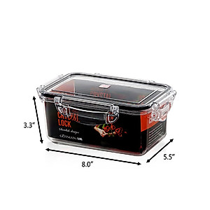 gotman Airtight Food Storage ContainerWith Lid (42.3 OZ) BPA-Free | Meal Prep | Microwave, Freezer and Dishwasher Safe | Leak-Proof | Kitchen Fridge Organizer Boxes | lids airtight sealing