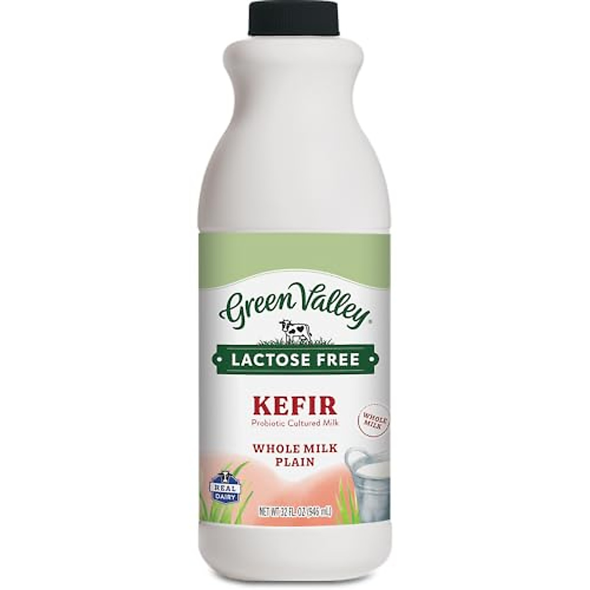Green Valley Lactose Free Plain Whole Milk Kefir/Drinkable Yogurt, 32 Ounce bottle