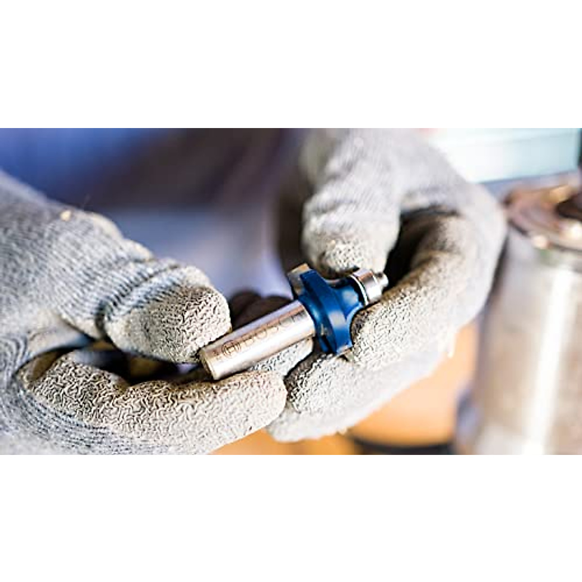 BOSCH RBS010 10-Piece 1/2 In. and 1/4 In. Shank Carbide-Tipped All-Purpose Professional Router Bits Assorted Set with Case for Applications in Straight, Trimming, Decorative Edging, Dovetail Joinery