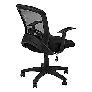Monarch Specialties I 7265 Office Chair, Adjustable Height, Swivel, Ergonomic, Armrests, Computer Desk, Work, Metal, Mesh, Black, Contemporary, Modern