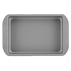 Farberware Nonstick Bakeware Baking Pan / Nonstick Cake Pan, Rectangle - 9 Inch x 13 Inch, Gray
