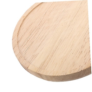 HOMSFOU 2pcs Wall Mount Bookshelf Wood Decor Wall Hooks Decorative Wall Mounted Bookshelves Wood Trim Wood Bookshelf Round Bookshelf Wall Decor Holder Wall Shelf Wooden Rack Television 15c