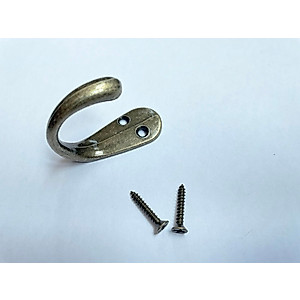 Mokife Coat Hooks Wall Mount, 6 Pack Bronze Rustic Entryway Hooks Heavy Duty Single Metal Utility Hook for Hanging Clothes Jackets Robes Towels Hats Keys Bags Cups