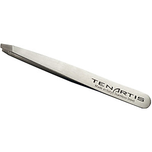Slant Hair Tweezers Stainless Steel - Tenartis Made in Italy