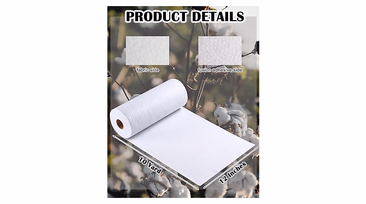 Fusible Fleece Interfacing, One-Sided Loft Fusible Fleece for Sewing ...