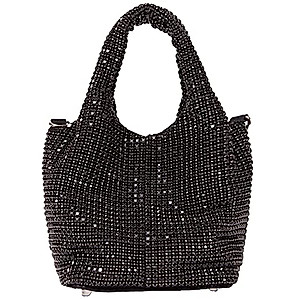 Women Rhinestones Tote Bag Crystal Hobo Bag Bling Bling Evening Handbag Stylish Shiny Clutch Purse Wedding Party