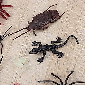 Gadpiparty 582 pcs Set Witch Women Roaches Style Ears Novelty Plastic for Knife Fools Decorations April Bugs Joke Bats Per Spider Mixed Favors Small Scorpions Ghost Skull Party