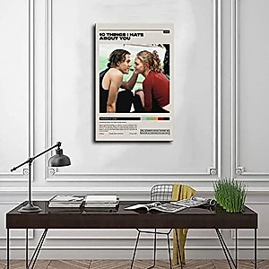 Falyan 10 Things I Hate About You Movie Poster Art Canvas Poster Wall Art Decor Print Picture Paintings for Living Room Bedroom Decoration Unframe-style 12x18''(30x45cm)