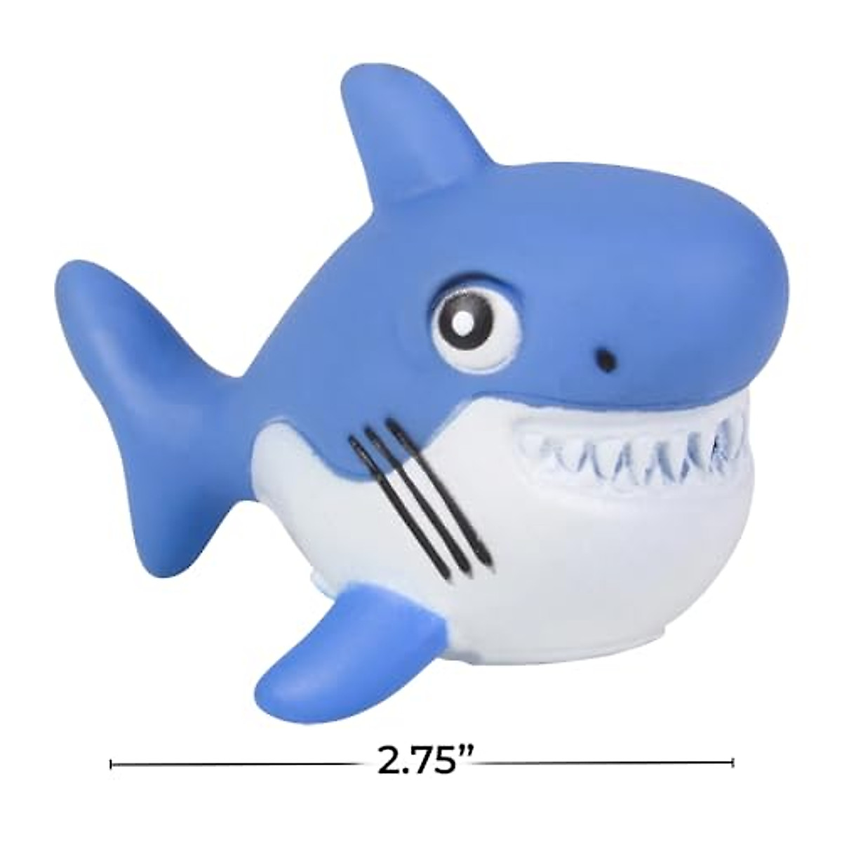 Rhode Island Novelty 2.75 Inch Rubber Water Squirting Sharks, One Dozen