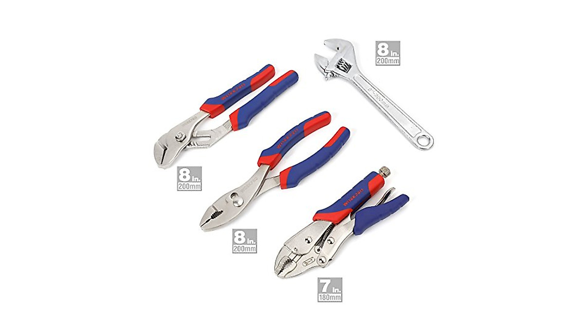 WORKPRO 4-Piece Pliers & Wrench Set for Home Repairs