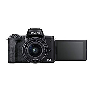 Canon EOS M50 Mark II (Black) + EF-M 15-45mm & EF-M 55-200mm is STM Bundle