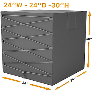 Air Conditioner Cover For Outside Units - AC Cover For Outside Unit - Central AC Unit Covers Outdoor - Winter AC Condenser Cover - Dual Shoelace Drawstring For Snug Fit.