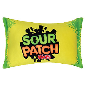 iscream Sour Patch Kids Package 18" x 12" Pillow Set with Mini SPK Candy Pillows