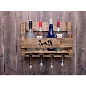 Rustic Personalized Wine Rack
