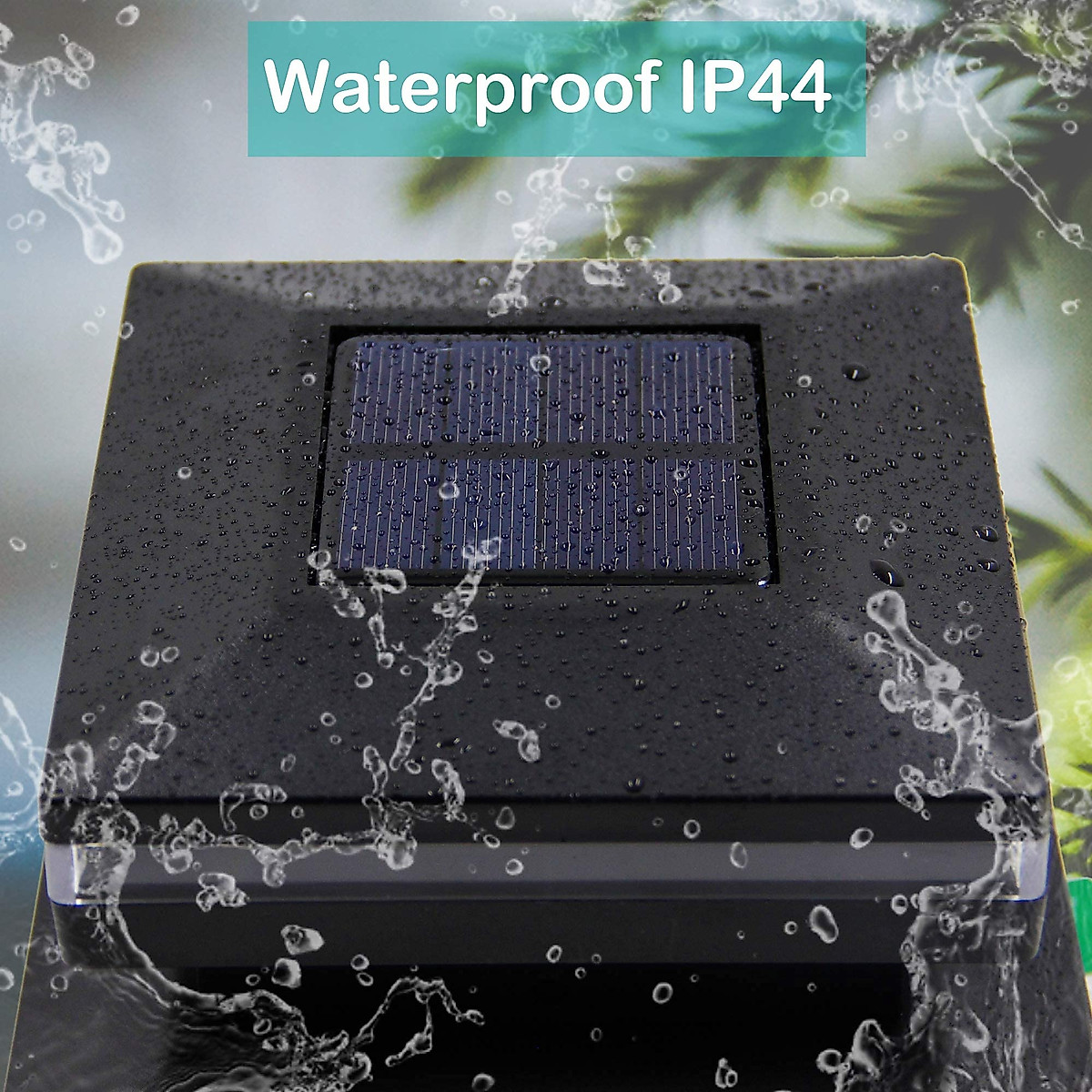 MAGGIFT 15 Lumen Outdoor Cap Light for Fence Deck or Patio, Solar Powered, Warm White High Brightness SMD LED Lighting, Lamp Fits 4x4, 5x5 or 6x6 Wooden Posts, 4 Pack