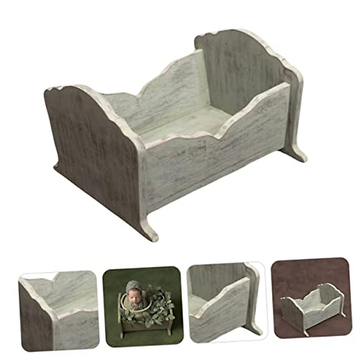 TOYANDONA 1pc Cot Photo Props Wood Photography Crib Wooden Bed for Baby Photo New Photography Crib Wooden Crib Baby Boy Crib Newborn Crib Baby Photography Crib New Born Photo Crib Prop Bed