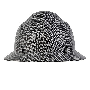 Jackson Safety Blockhead Fiberglass Full Brim Hard Hat - 4-Point Ratchet Suspension w/Jackson 370 Speed Dial Headgear - Carbon Fiber Pattern, Large