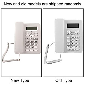 Eboxer Corded Telephone, Large Button Business Landline Phone, DTMF FSK Dual System, with LCD Screen Display, 16 Ringtones, for Household Hotel Domestic Home Office, White