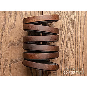 Wood Coaster for Drinks, 4.3 Inch, Set of 6, Absorbent and Insulation Felt Stackable Cup Holders, Coasters for Wooden Table, Designed by S1EGAN