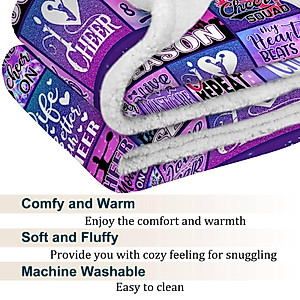 NTMANON Gifts for Cheerleaders,Cheerleader Blanket Gifts for Girls,Cheerleader Gifts Blanket,Cheer Gifts for Cheerleaders,Cheerleading Gift Ideas,Cheer Coach Gift,Cheerleader Gift for Girls 50" × 60"