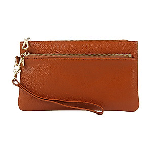 Oweisong Women Leather Wristlet Handbags Small Cell Phone Clutch Organizer Wallets Purses for Girls