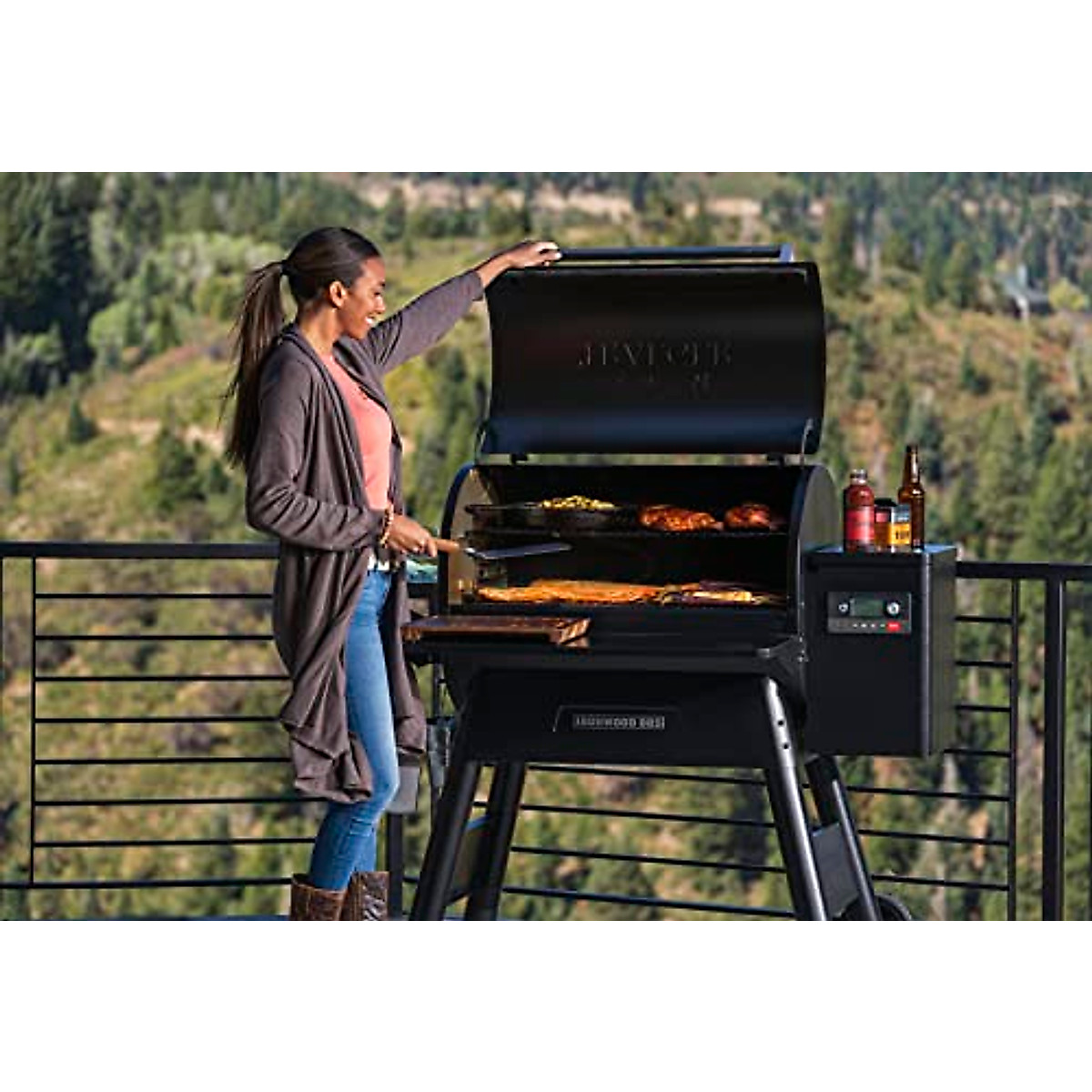 Traeger Grills Ironwood 885 Wood Pellet Grill and Smoker with WIFI Smart Home Technology, Black