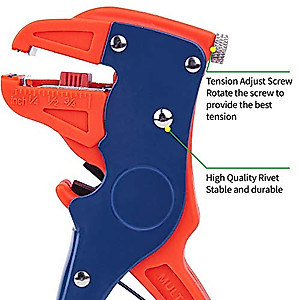 BOENFU Automatic Wire Stripper and Cutter, 2 in 1 Heavy Duty Wire Stripping Tool Adjustable Eagle Nose Wire Stripper for Electronic and Automotive Repair (7-Inch)