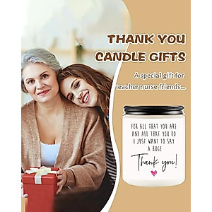 Thank You Gifts for Women Men, Appreciation Gifts for Coworkers, Employee, Teacher, Nurse, Handmade Lavender Natural Soy Wax Candle Gifts for Friends Mom (7oz)
