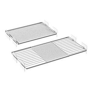 WEJIPP Closet Tension Shelves Organizer Expendable Cabinet Storage Shelving Rack Heavy Duty Wire Metal DIY Divider Separator for Cabinet Wardrobe Cupboard Pantry Kitchen Bedroom, 2packs