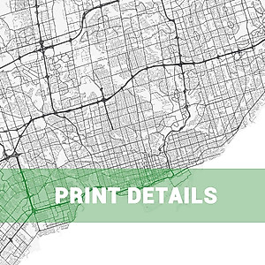 Dear Mapper Toronto Canada View Abstract Road Modern Map Art Minimalist Painting Black and White Canvas Line Art Print Poster Art Print Poster Home Decor (Set of 3 Unframed) (12x16inch)