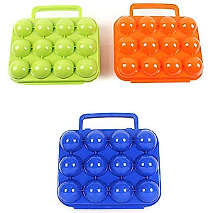 HEART SPEAKER 2/4/6/12 Eggs Storage Box Plastic Holder Container for Picnic Camping Outdoor 2 Grids