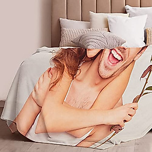 Custom Blanket for Couples Gifts Personalized Blanket with Photo Customized Picture Blankets Flannel Picture Blanket Custom Gifts for Adult Husband/Wife/Girlfriend/Boyfriend Birthday Valentines40*50In