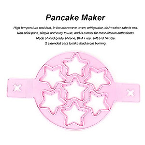 2Pcs Pancake Mold Maker Reusable Silicone Egg Ring Non-stick Fried Egg Cooker Pan Flip Mold DIY Kitchen Cooking Tool