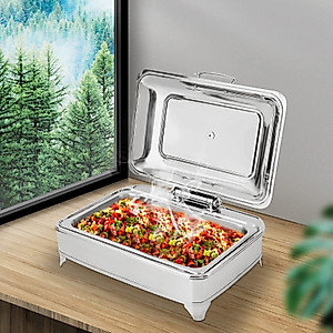 Food Warmers for Parties Buffets Electric, Stainless Steel Buffet Server and Warming Tray, 9L, Chafing Dish Buffet Set - Adjustable Temperature + Hot Plate Electricgn 1/1