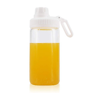 iOCSmart 13.5oz Travel Juice Cup Sport Bottle for Portable Blender USB Rechargeable Replacement Parts (White 1)