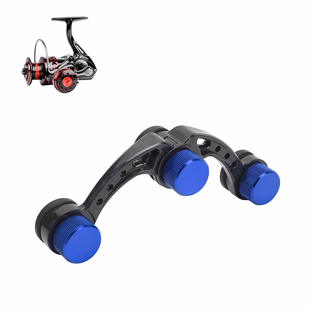 Alomejor Fishing Knotter Fishing Bobbin Knotter Fishing Knot Assist Tool GT FG PR Line Wire Knotting Machine Fishing Gear(Blue)