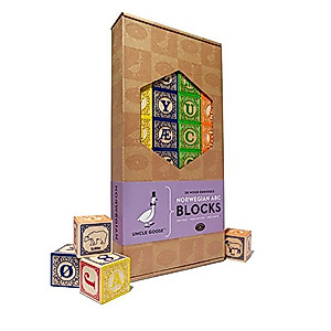 Uncle Goose Norwegian Alphabet Wooden Blocks - Made in the USA