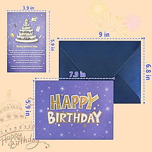 OLOSONG 3D Pop-Up Birthday Card with Music and Fireworks, Lavender, Unisex-Adults