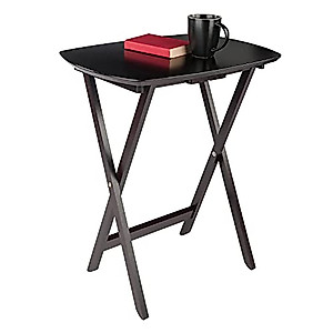 Winsome Wood Single Oversized TV Tables, Oblong, Espresso, Set of 4