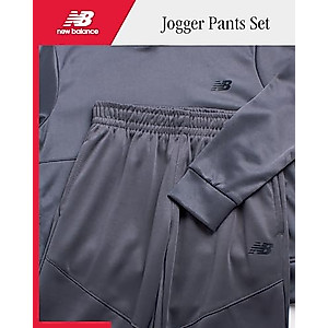 New Balance Boys' Sweatsuit - 2 Piece Performance Tech Fleece Hoodie Sweatshirt and Sweatpants - Jogger Pants Set (8-12), Size 8, Graphite