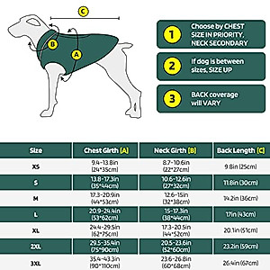 Kastty Dog Coat, Reversible Extra Warm Dog Clothes, Waterproof Stylish & Cosy Dog Jacket, British Style Plaid+ Simple Versatile 2 Style Dog Winter Coat, Great for Dog Gift or Daily Wear, M