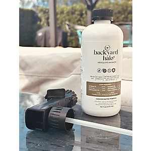 Backyard Halo Mosquito Barrier End Hose Sprayer Kit | DEET Free | Two 16 Fl Oz Bottles | Children, Adult, and Pet Safe | Friendly to The Environment | Reduces Mosquitoes | Covers 2,400 SqFt