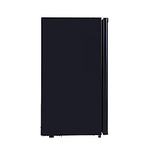 RCA RFR321-B-Black-COM RFR321 Single Mini Refrigerator-Freezer Compartment-Adjustable Thermostat Control-Reversible Doors-Ideal for for Dorm, Office, RV, Garage, Apartment-Black Cubic Feet, 3.2 CU.FT
