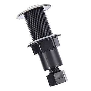 LIFKICH 5pcs Kitchen Air Switch Garbage Disposal Button Air Push Button Garbage Disposal Parts Push Button Garbage Disposal Bathtub Air Button Tub Spa Massage Trash Disposal Black Plastic