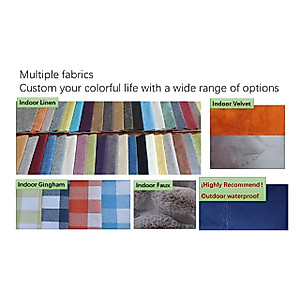 Ginsimar Custom Outdoor Furniture Cushion Covers, Chair Cushion Covers, Replacement Cushion Covers with Zipper, for couches and Sofas, only Cover, Customizable with 100 + Colors