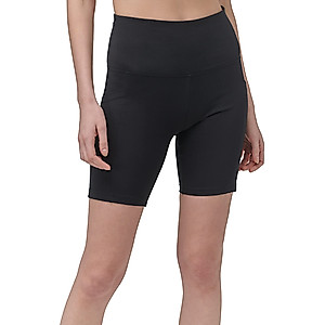 Andrew Marc Women's Bike Short, Regular and Plus Size, Black with Pockets, X-Large