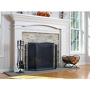 ShelterLogic 90392 Classic All-Steel Fireplace Holder Kindling, Decorative Metal Firewood Log Rack and Organizer, Black