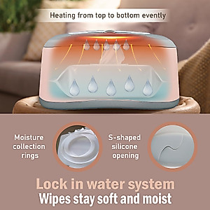 Baby Wet Wipes Warmer, Dispenser, Holder and Case - Easy Press On/Off Switch, Only Available at Amazon
