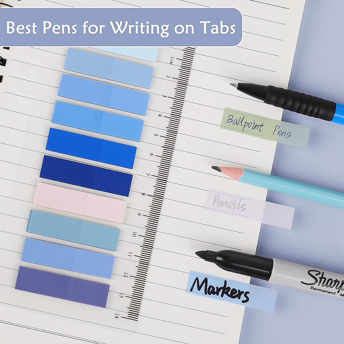 Smarpau 1600 Pcs Morandi Sticky Tabs, Translucent Book Tabs for Annotating Books, Writable and Repositionable Index Tabs Page Flags Book Markers, Book Annotation Supplies, Cute School Supplies